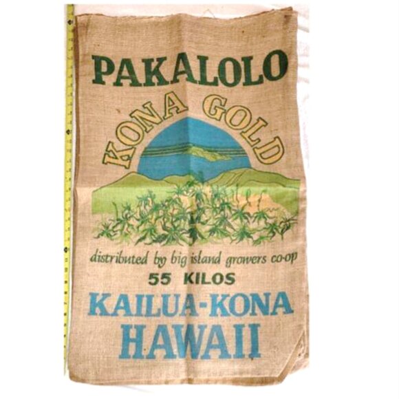 Other | Kona Gold Pakalolo Kailuakona Hawaii Novelty Burlap Sack | Poshmark